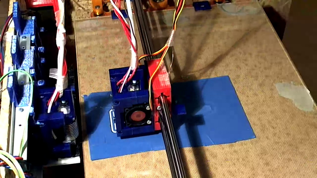 Dual Extrusion - Tool Switching - 3x3 Checker Board - YouTube