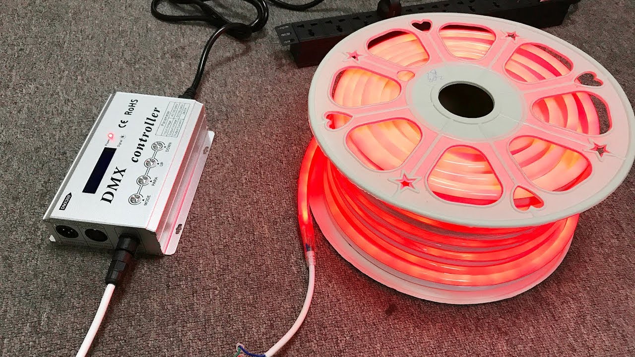 AC110V /220V LED Neon Flex RGB Lights Work With DMX300 High Voltage DMX ...