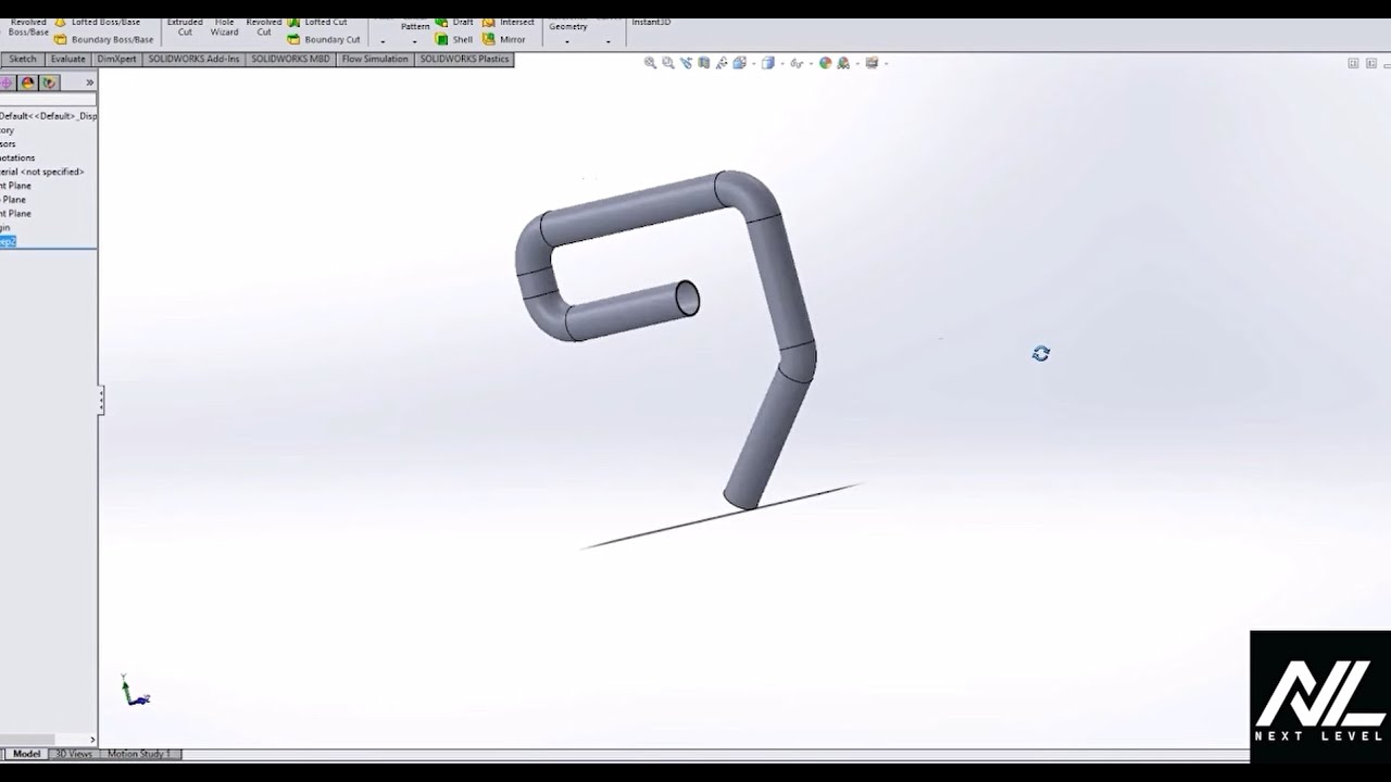 Swept Boss/Base feature | SOLIDWORKS - YouTube