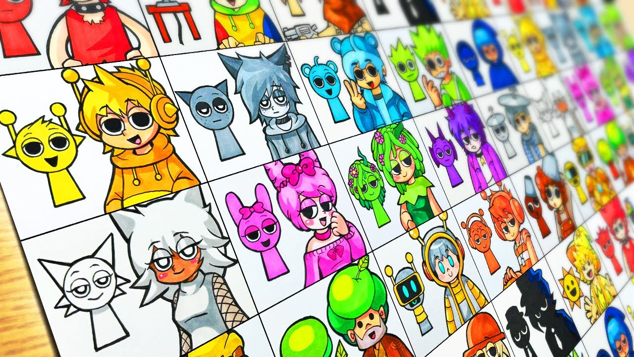 Drawing Sprunki but Human : CUTE Sprunki Incredibox -Sprunki Mix : All ...
