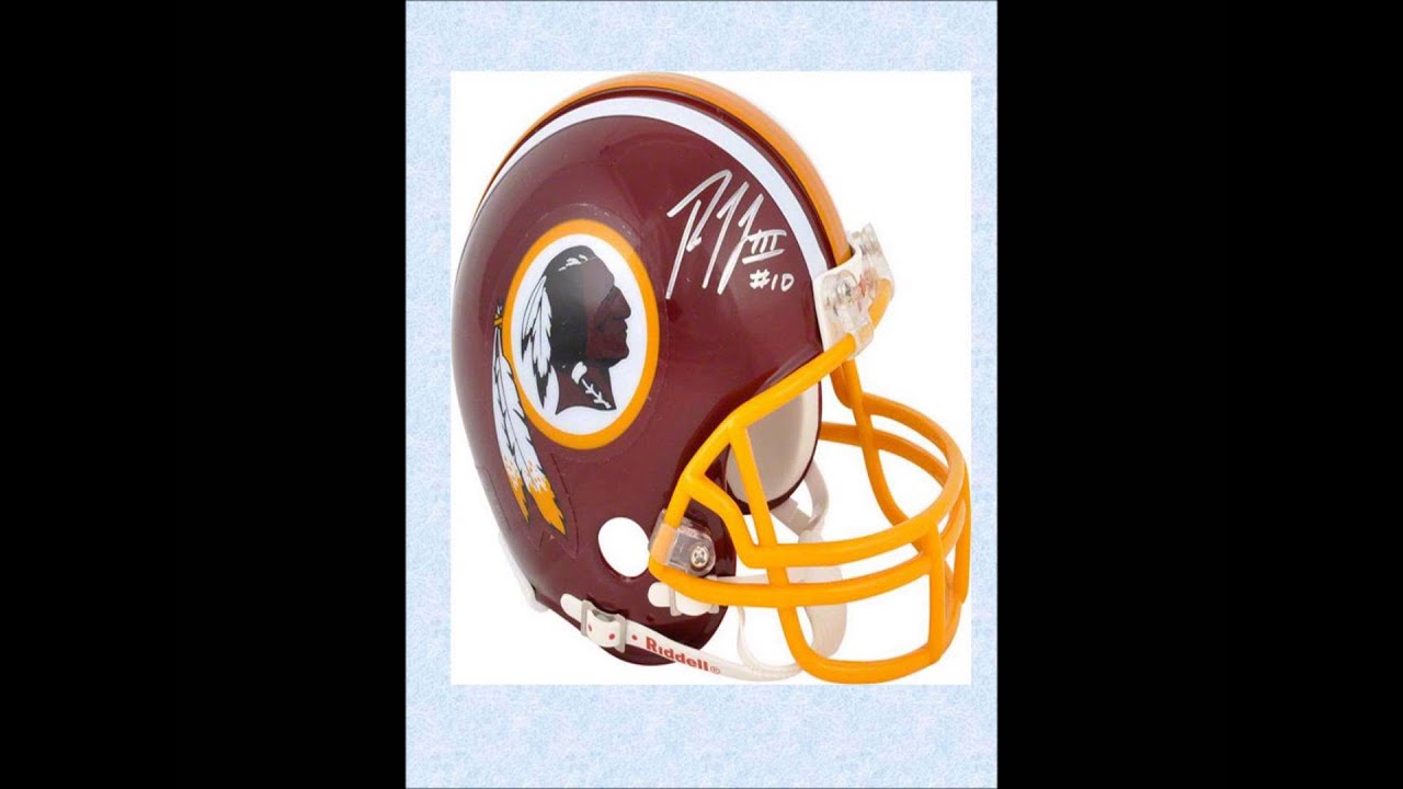 Robert Griffin RG3 Washington Helmet Autographed Signed Helmet - YouTube
