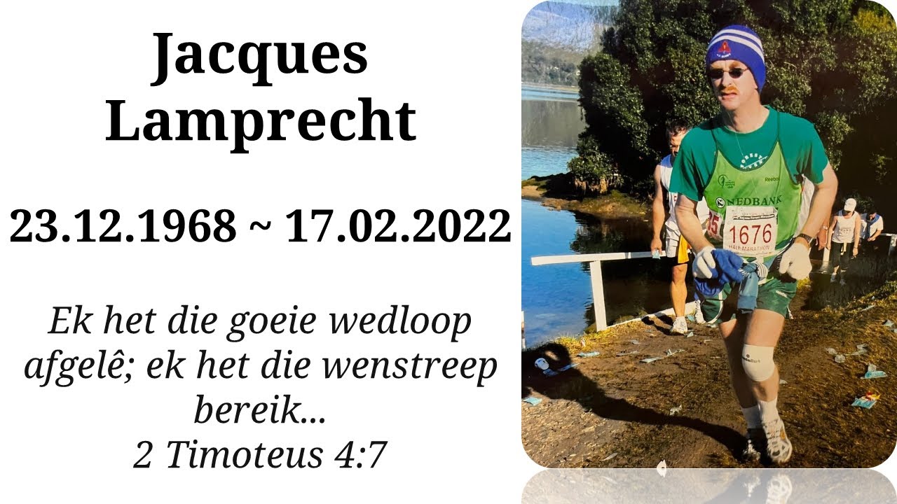 Jacques Lamprecht Gedenkdiens - YouTube