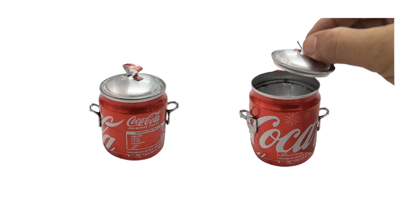 DIY How to make a super easy pot from coke cans - YouTube