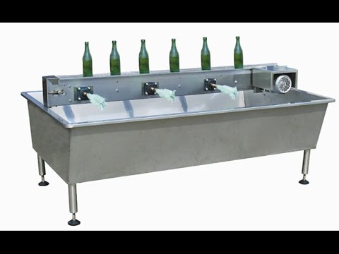 semi auto brush washing machine for glass bottles, beer bottles ...