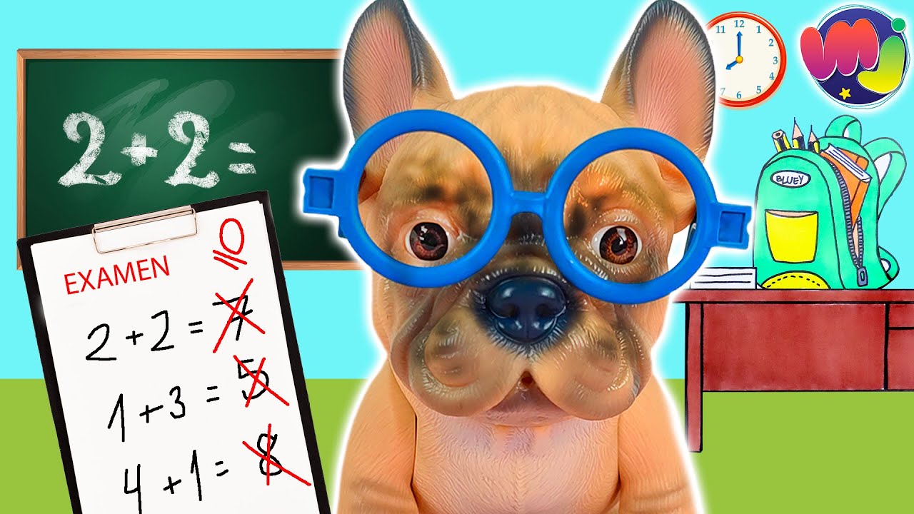 🐶 PERRITO VA a la ESCUELA📚 y APRENDE los NÚMEROS 1️⃣ 2️⃣ 3️⃣ - YouTube