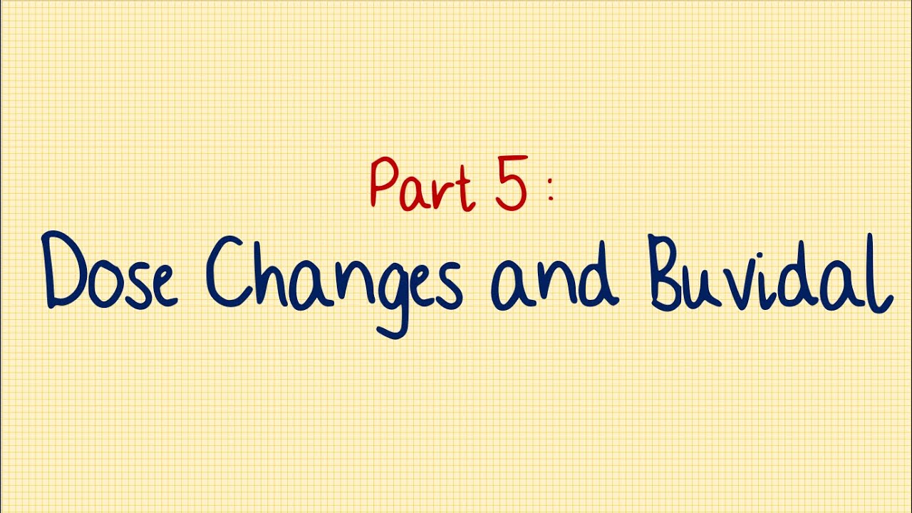 Dose Changes and Buvidal - The Patient's Guide to Buvidal Part 5 - YouTube