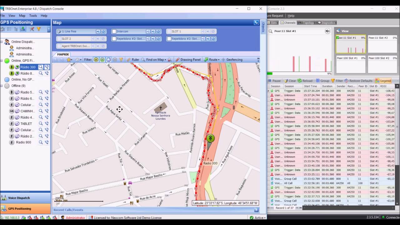 TRBOnet GPS TRACKER vs NATIVE MOTOTRBO GPS COMPARISON - YouTube