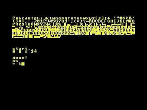 C64 durexForth quicksort speed test - YouTube