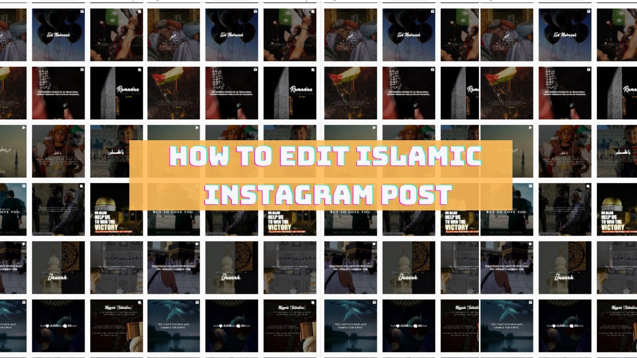 HOW TO MAKE ISLAMIC INSTAGRAM POST|| EASY, QUICK AND AWESOME INSTAGRAM ...