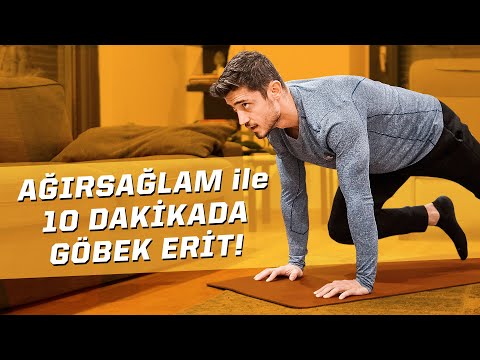 10 Dakikada Göbek Eritme Antrenmanı | Ağırsağlam ile Evde Yağ Yakımı #2