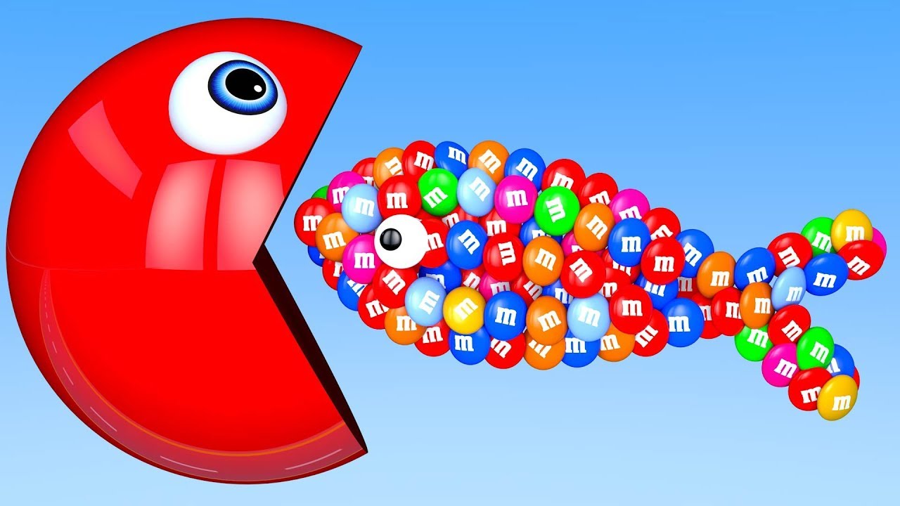 Learn Colors with PACMAN and Fish Shapes Underwater 3D Soccer Ball for ...