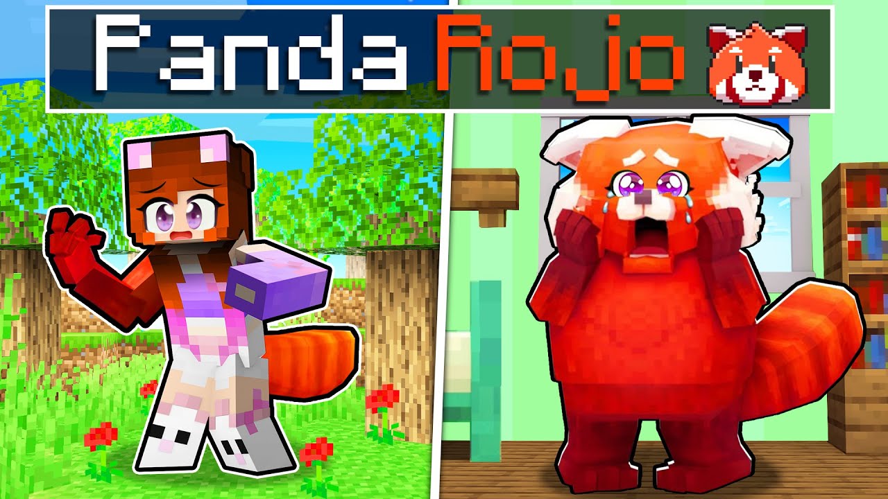 Me CONVIERTO en un PANDA ROJO 🐼 ️ | Turning Red en MINECRAFT con ...
