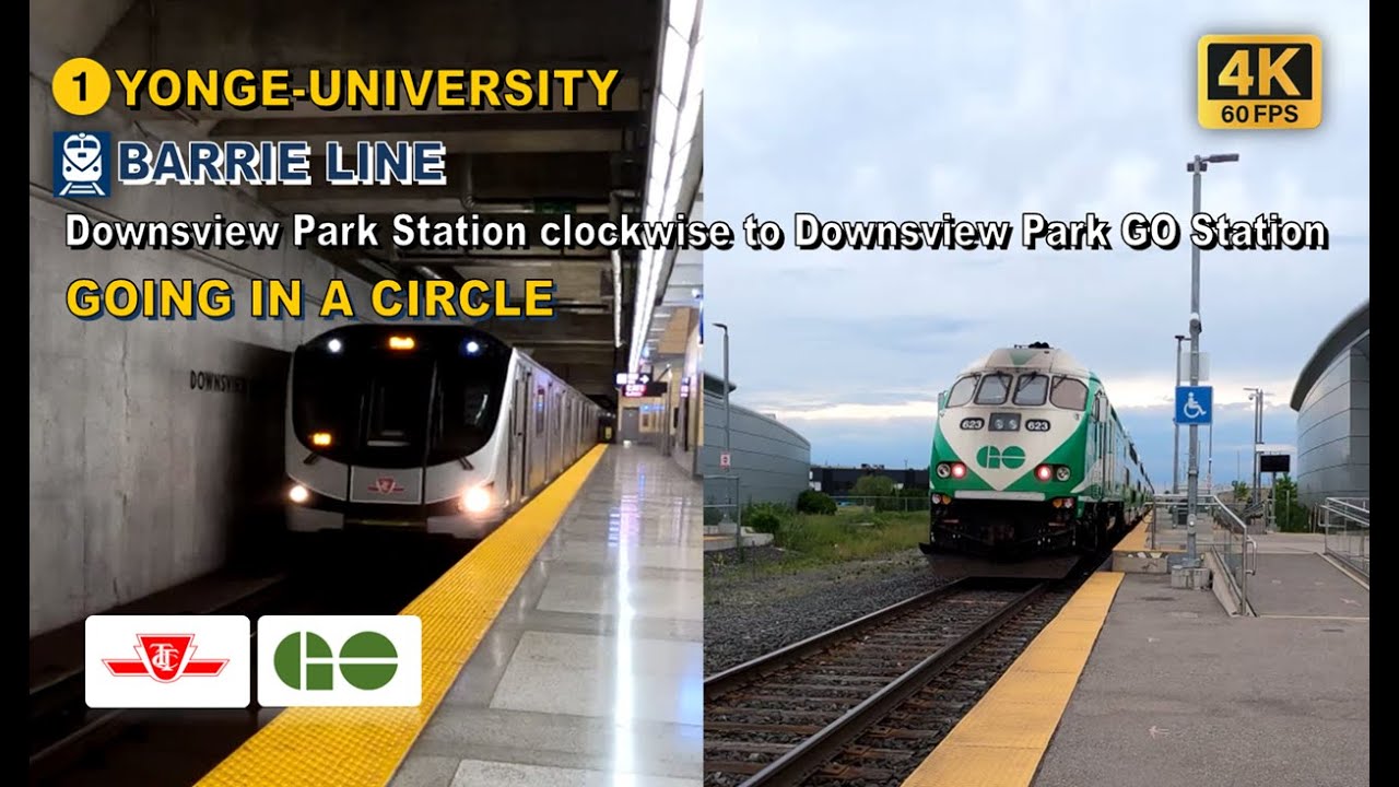 TTC & GO Transit POV Walk: Downsview Park Stn to Downsview Park GO ...
