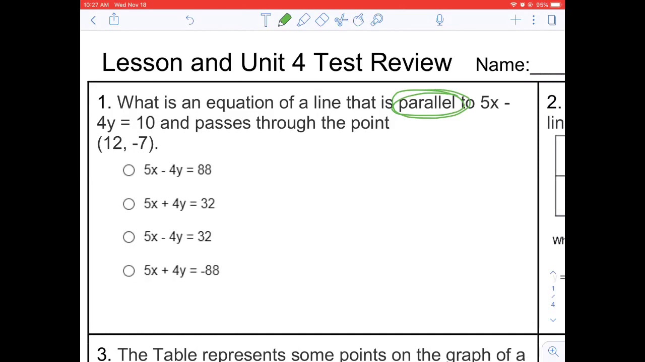 Unit 4 test review 1 to 3 - YouTube