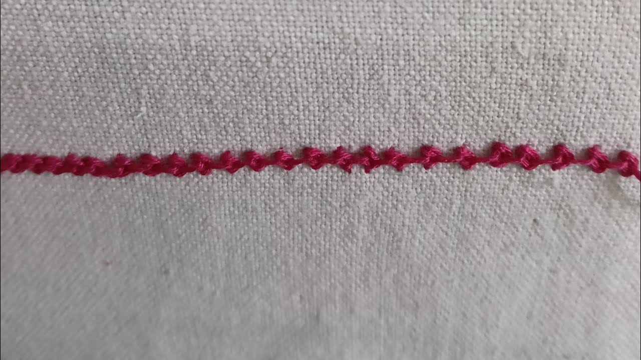 Simple outline embroidery stitch - YouTube