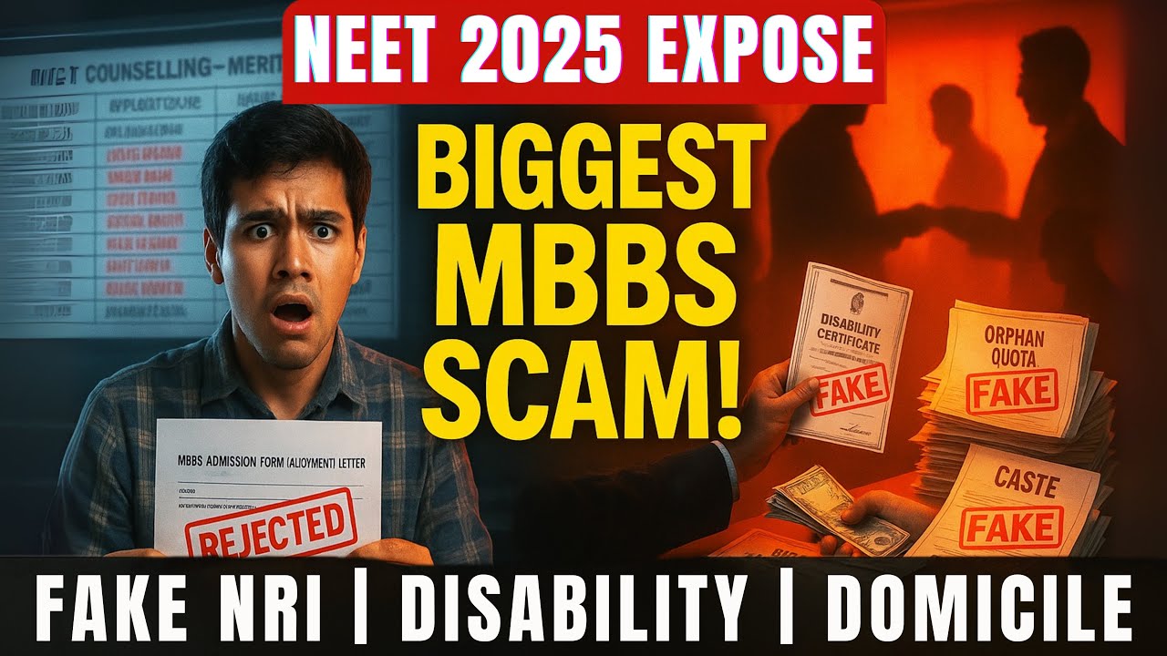 NEET 2025: India’s Biggest MBBS Scam Exposed | Fake Disability, Orphan ...