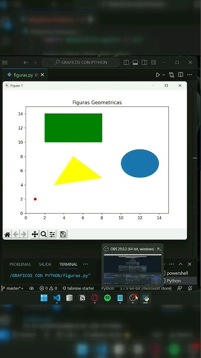 GRAFICA DE FIGURAS GEOMÉTRICAS CON PYTHON 🐍 #technology #python #peru # ...