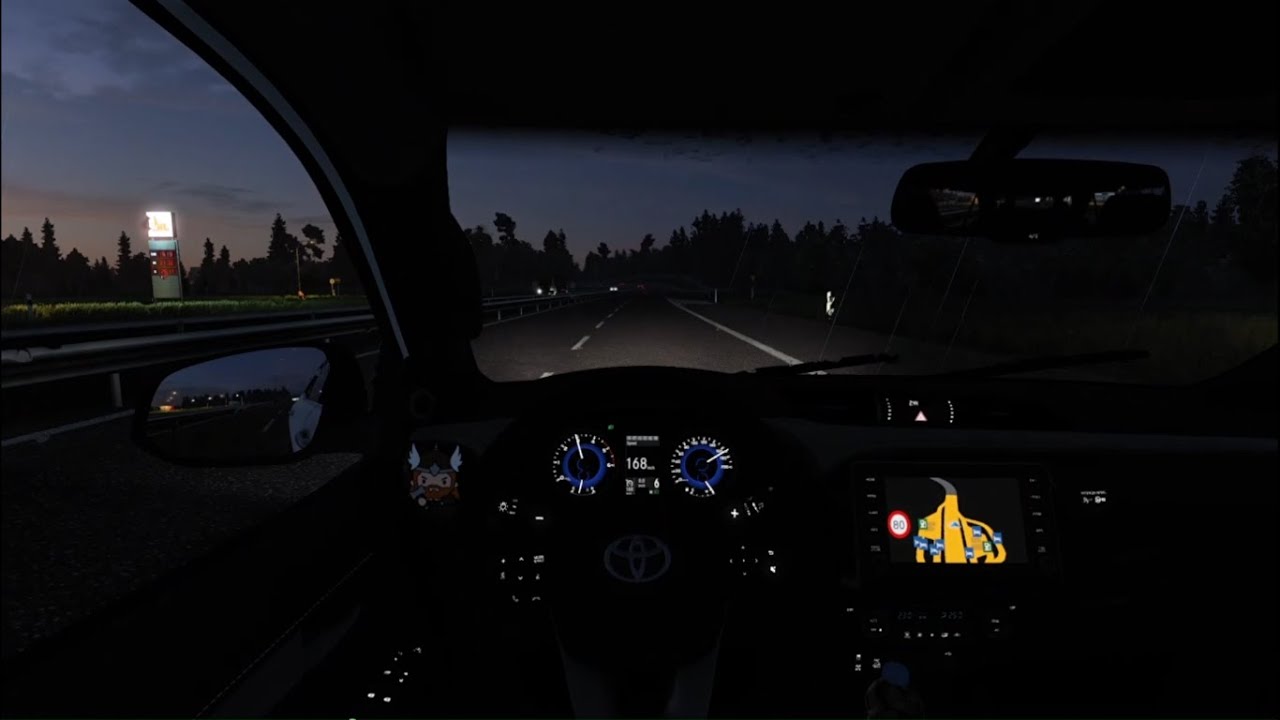 Night Driving Toyota Fortuner 4x4 - Euro Truck Simulator 2 - YouTube