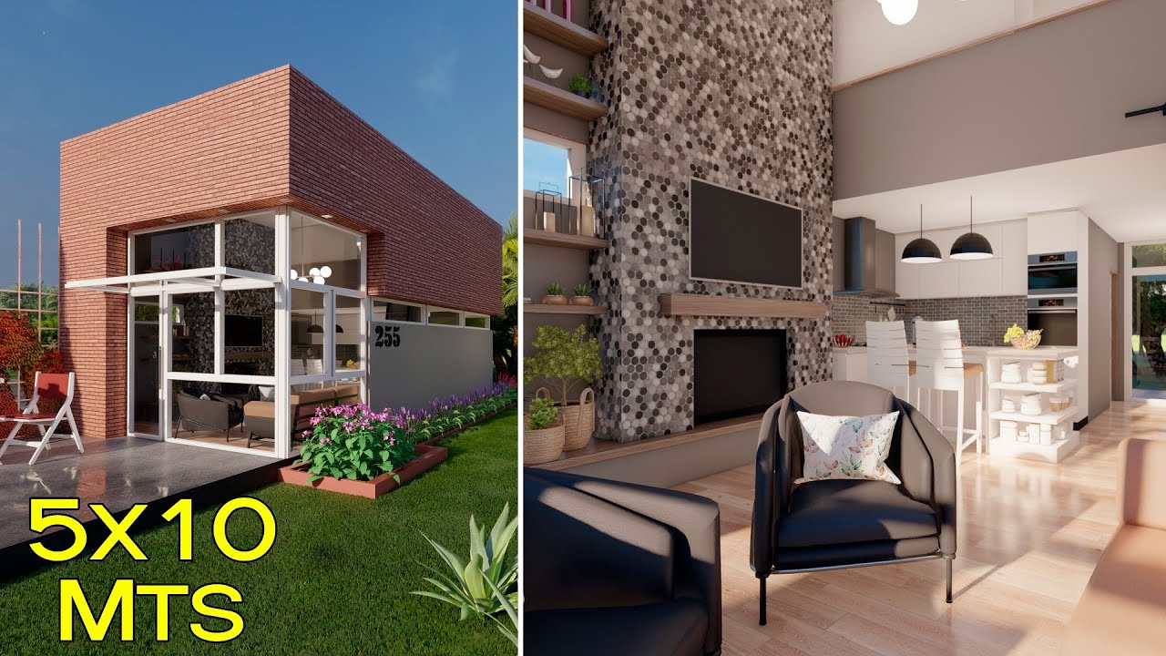 Casa pequeña de 5x10 metros | Loft 5x10 metros | Small House 5x10 ...