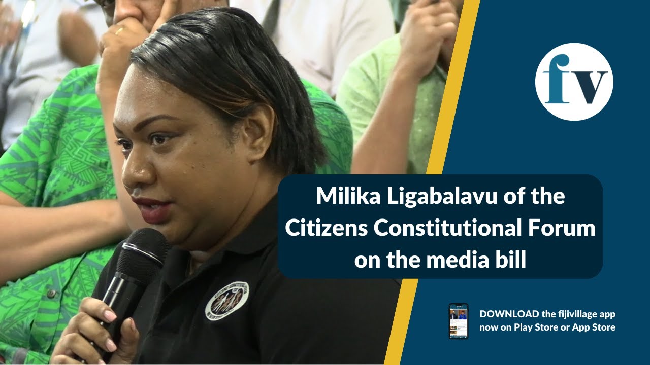 Milika Ligabalavu of the Citizens Constitutional Forum on the media ...