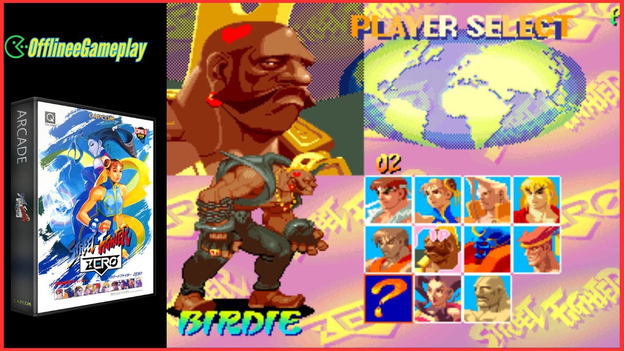 BIRDIE - STREET FIGHTER ZERO (ARCADE) LONGPLAY - YouTube