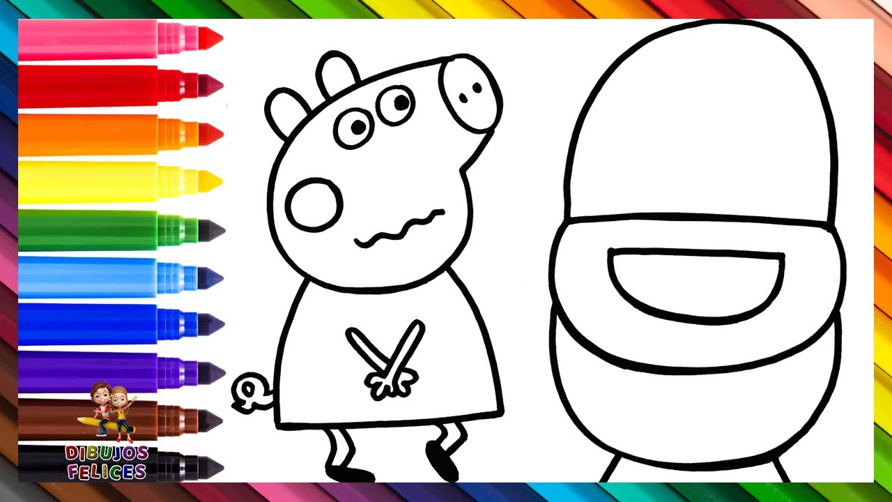 Dibuja y Colorea A Peppa Pig Quién Necesita Hacer Pipí 🐷🚽🧻 Dibujos Para ...