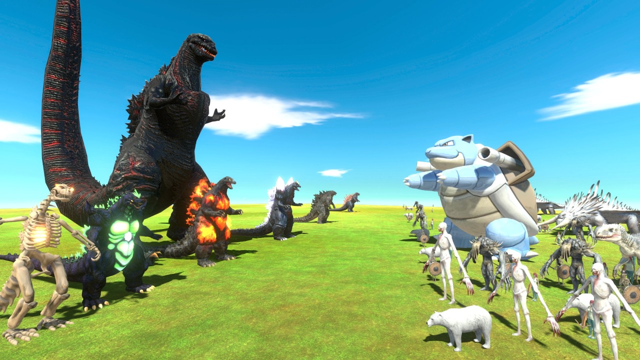 Godzilla Team VS Blastoise and White Team - Godzilla VS Pokemon - YouTube