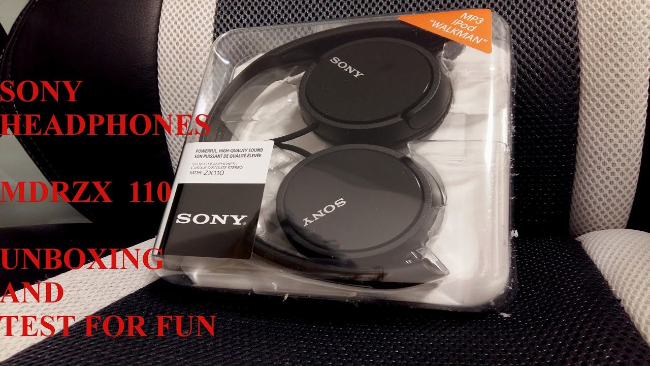 SONY HEADPHONES MDRZX 110 - YouTube