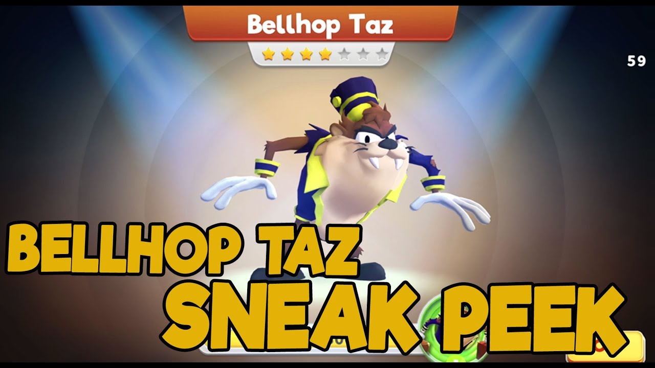 BELLHOP TAZ PEEK AND INFO - LOONEY TUNES WORLD OF MAYHEM - YouTube