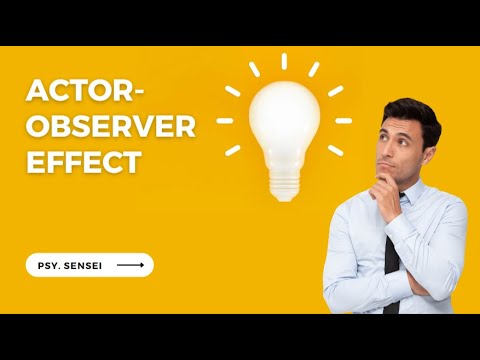 Actor-Observer Effect | Psychology Glossary - YouTube