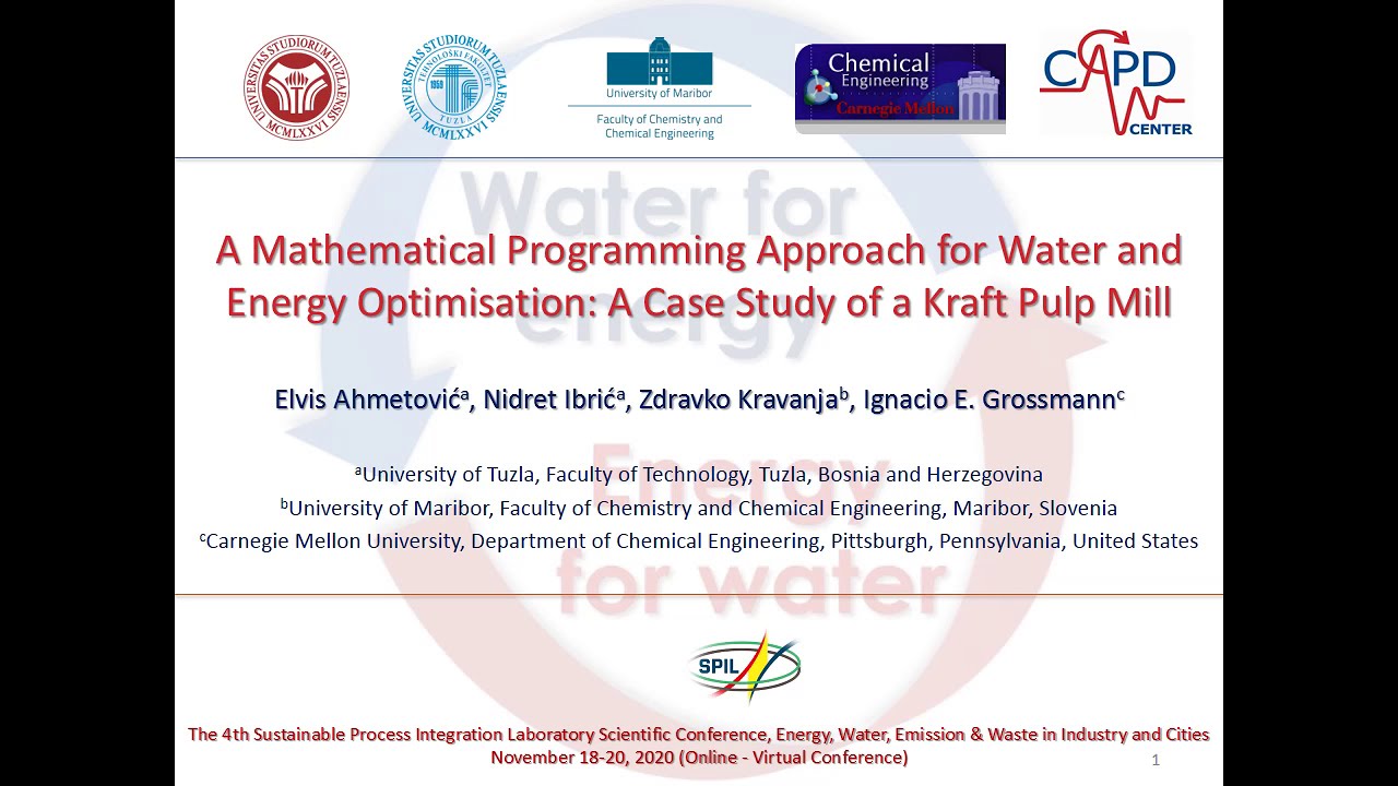 A Mathematical Programming Approach for Water and Energy Optimisation ...