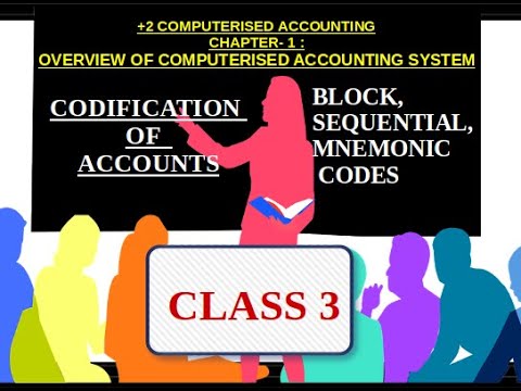 CODIFICATION OF ACCOUNTS- | CLASS 3 | CHAPTER 1 | PLUS TWO COMPUTERISED ...