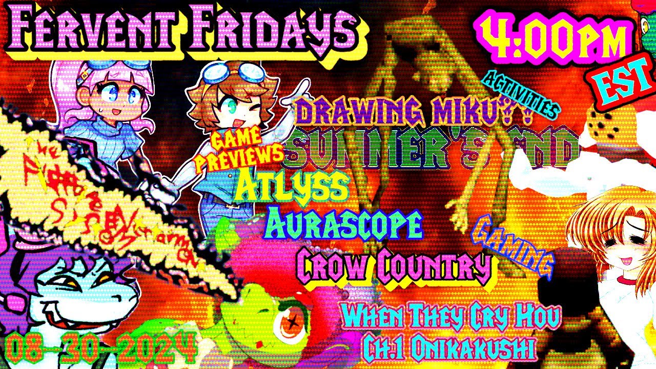 Fervent Fridays | drawing miku +Atlyss + Aurascope + Crow Country ...