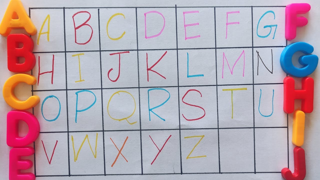 How to write complete abc - abc song - phonic song - how to write abc # ...