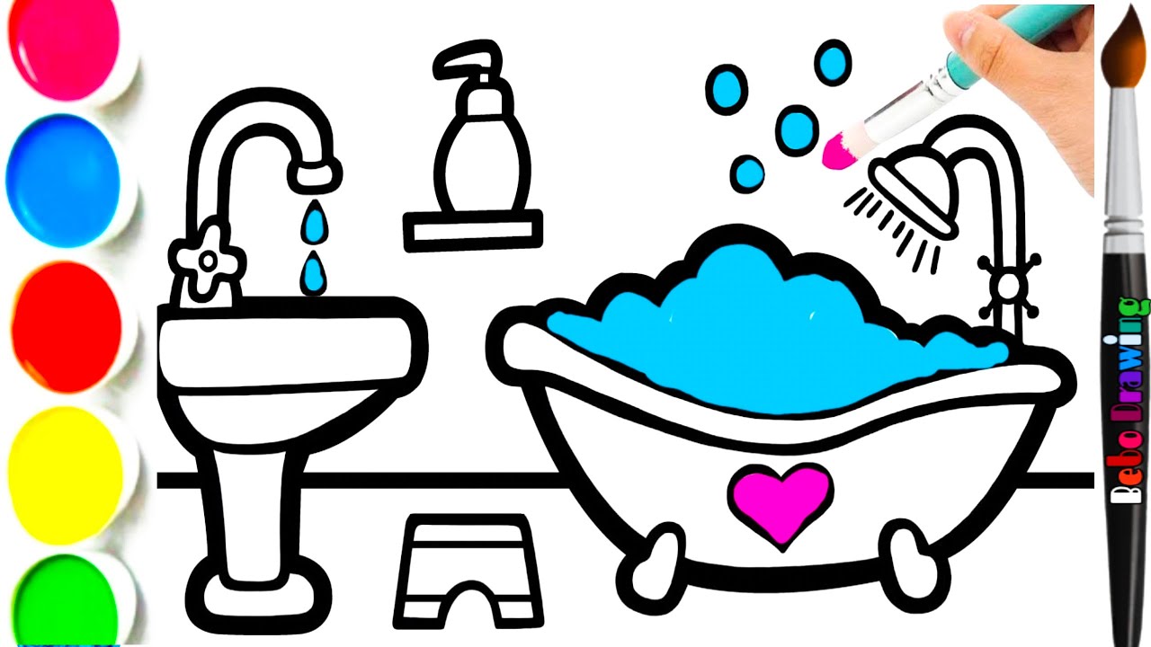 Toilet drawing painting for kids & toddlers | drawing basic for kids ...