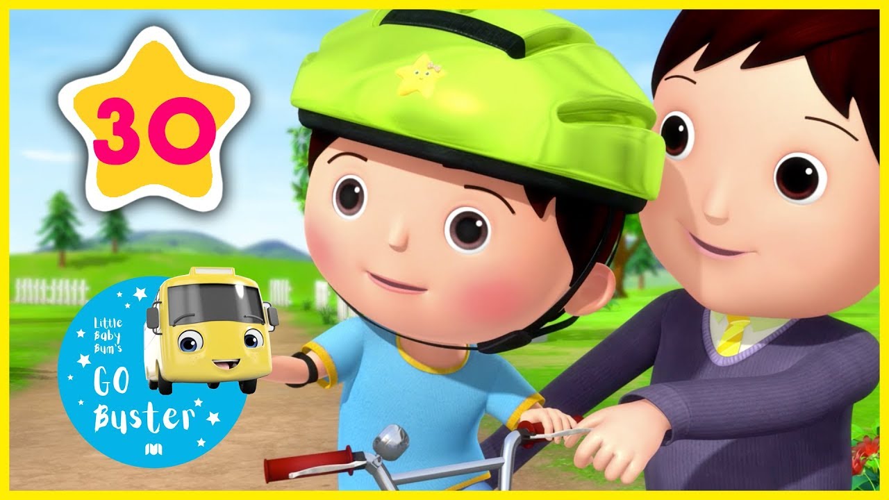 Learning to Ride a Bike | Learn with Little Baby Bus | Nursery Rhymes ...