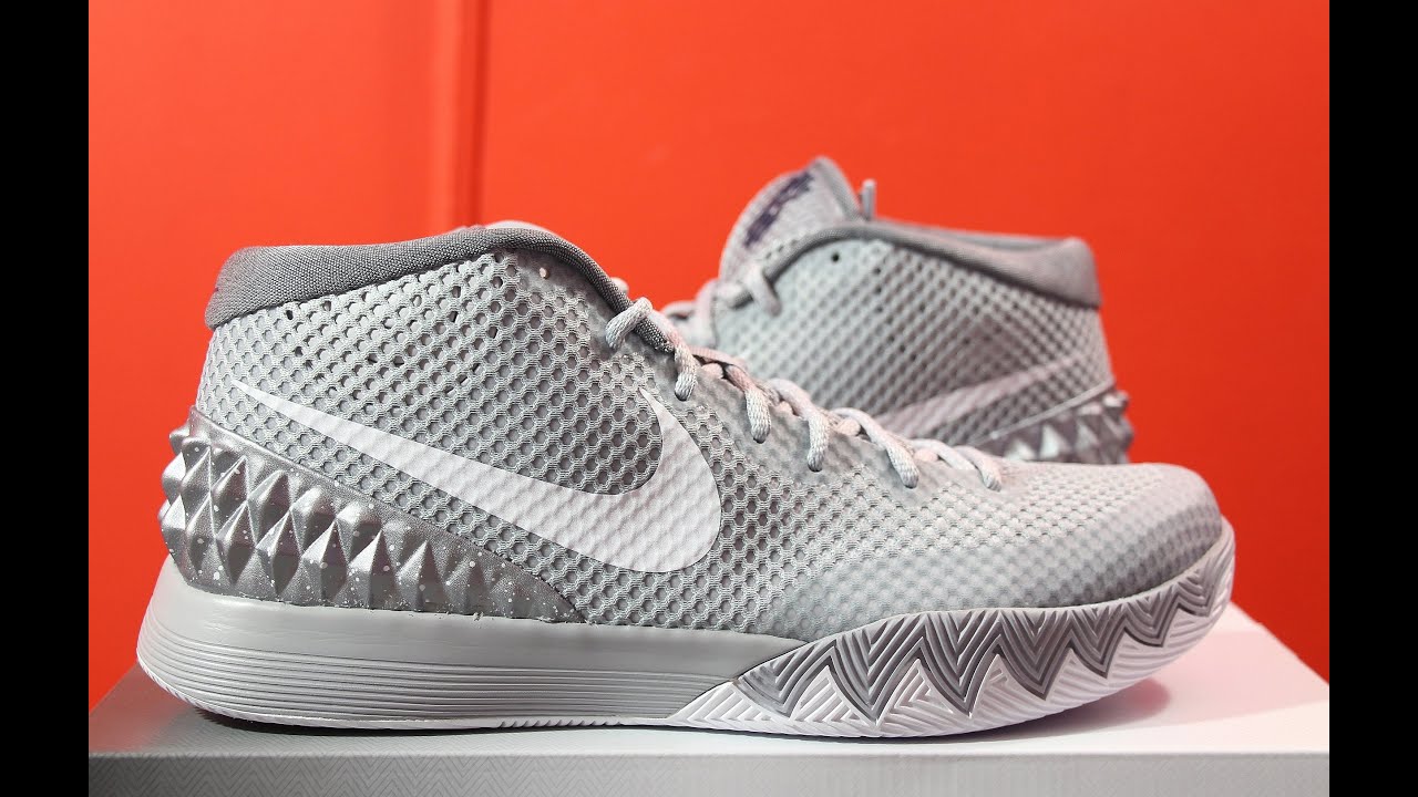 Unboxing Kyrie 1 Wolf Grey Cool Grey Mag - YouTube