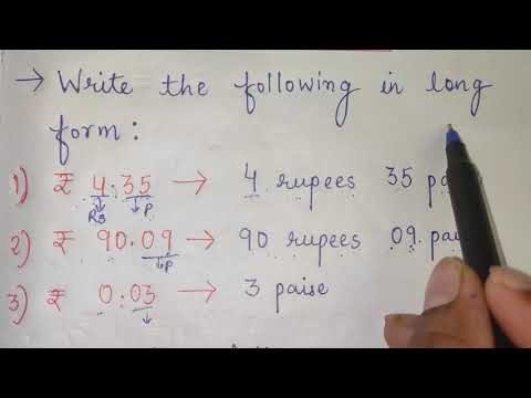 Writing Rupees and Paise - YouTube