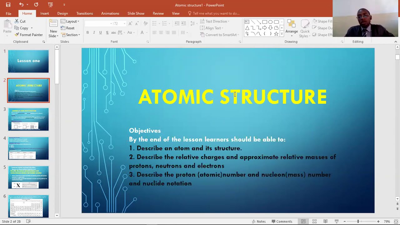 ATOMIC STRUCTURE LESSON 1 - YouTube