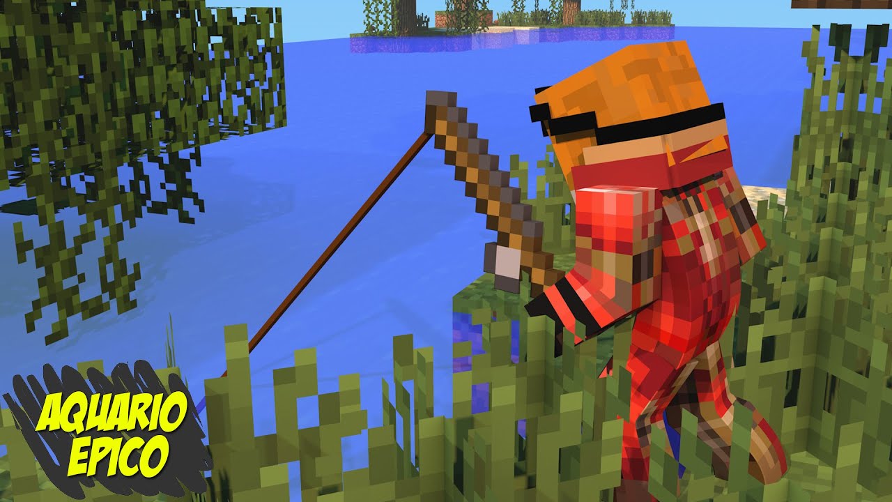 PESCARIA E AQUARIO GIGANTE - A ERA DO FUTURO 2 #24 ( Minecraft ) - YouTube