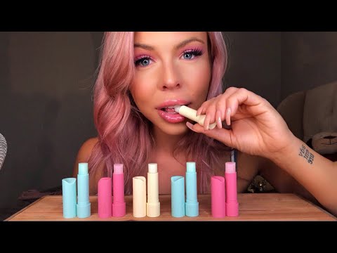 ASMR EDIBLE LIPSTICK /LIP BALM EATING SOUNDS & TINGLY MOUTH SOUNDS (MUKBANG)