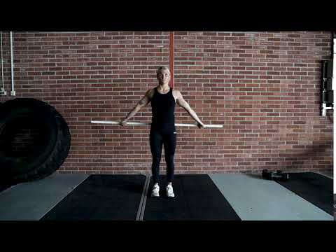 Standing shoulder dislocates with stick - YouTube