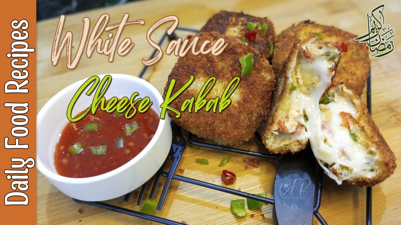 White Sauce Cheese Kabab | White Cheesy Kabab | Chicken Cheesy Kabab By ...