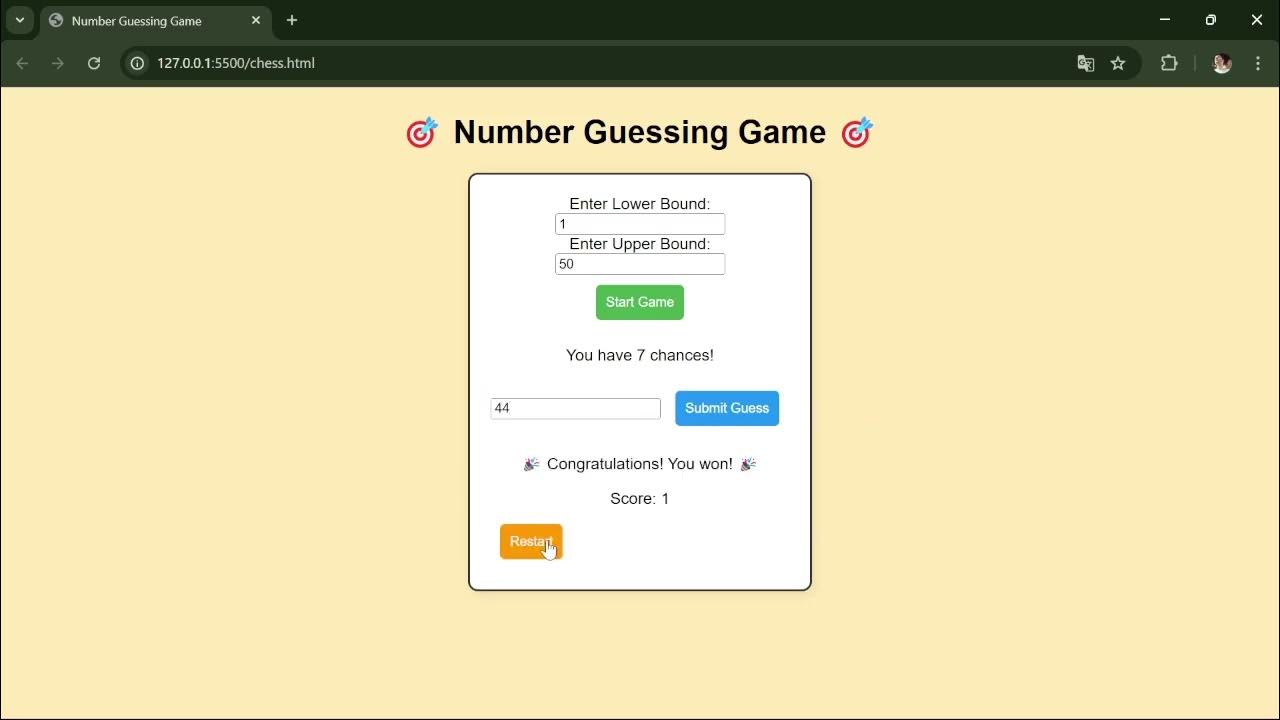 **"Number Guessing Game | HTML, CSS & JavaScript | Fun JavaScript Project with Live Demo!"** 🚀🎮 ...