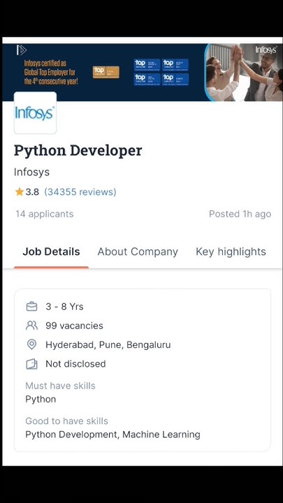 Infosys is Hiring Python Developers - YouTube