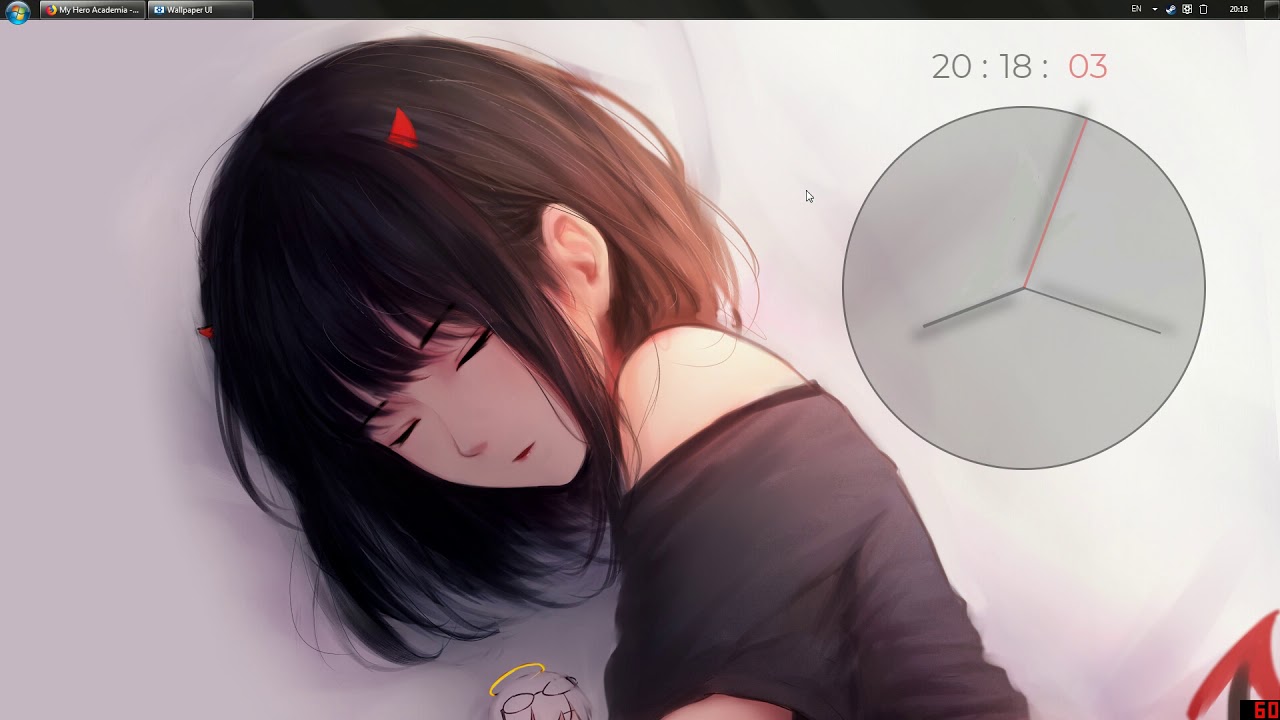 Sleeping Anime Girl // Wallpaper Engine - YouTube