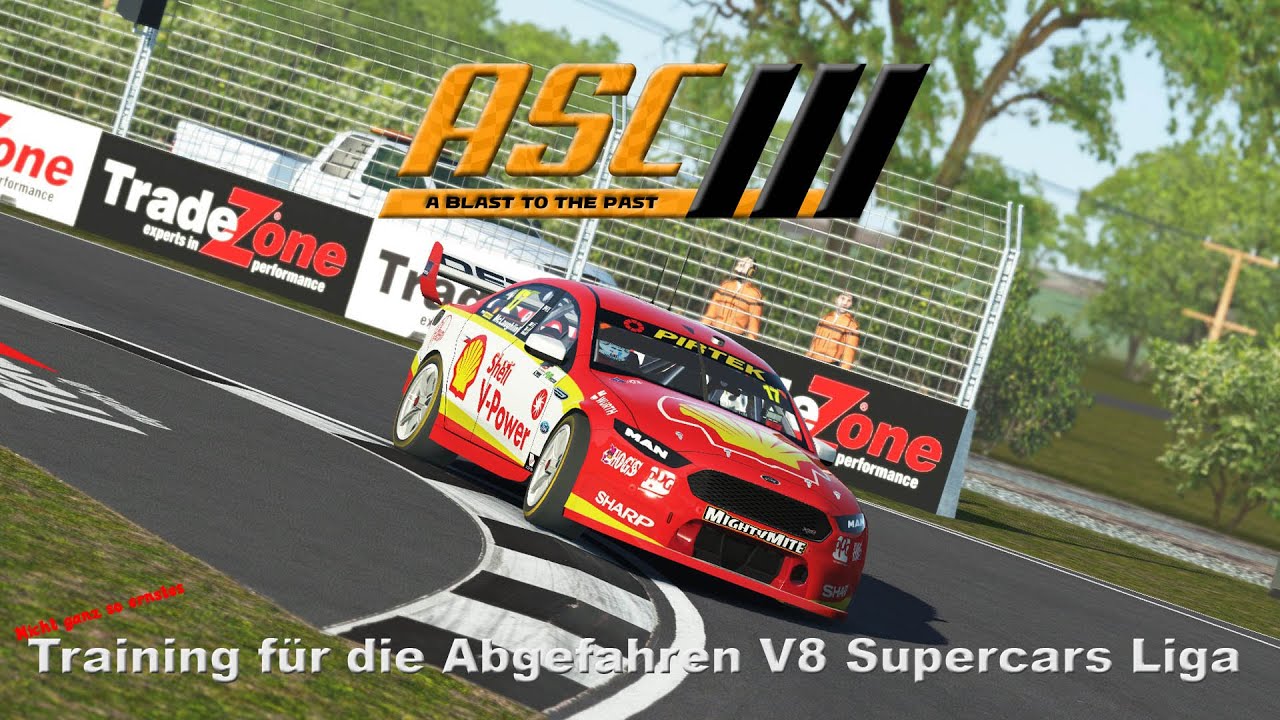 rFactor2 I ASC III - Training I FVR V8 Supercars @ Pukekohe Park - YouTube
