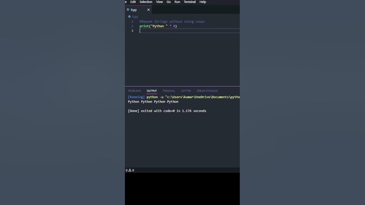Repeat Strings Without Using Loops In Python Youtube