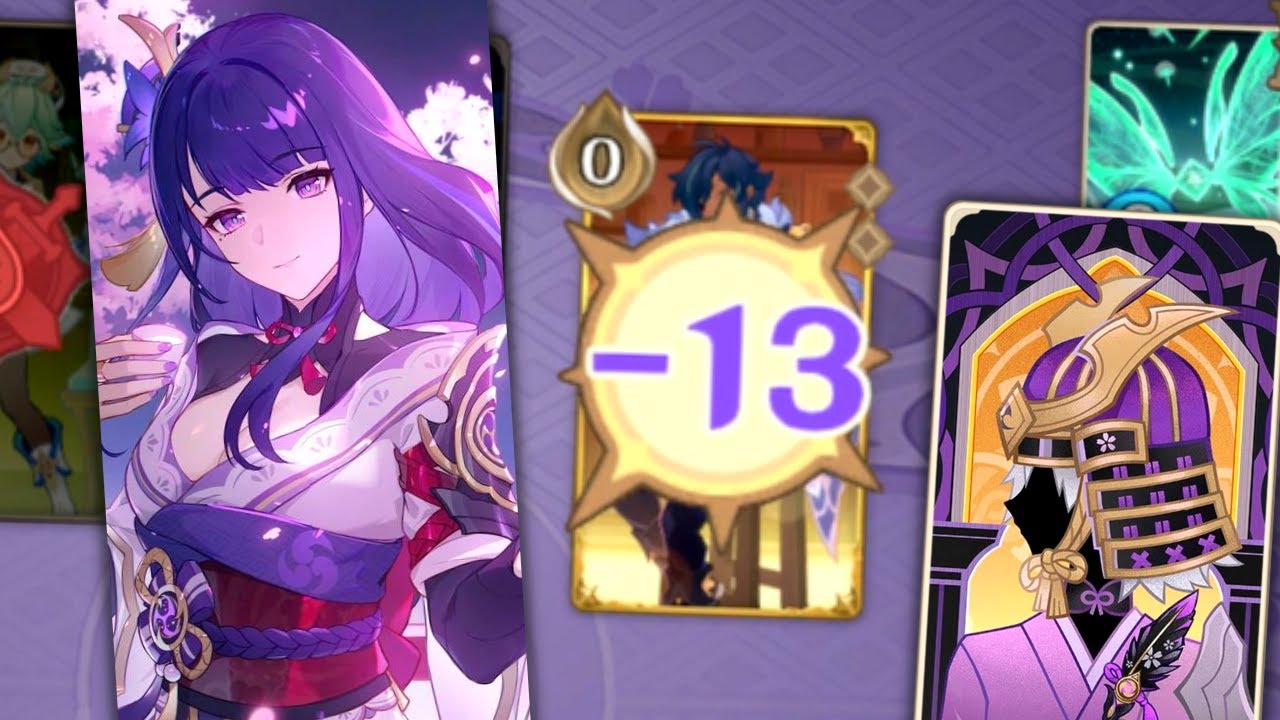 Raiden Shogun & The Emblem Helmet | Genshin Impact TCG - YouTube