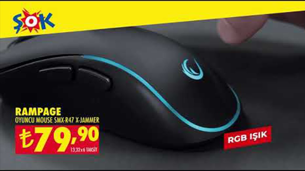 ŞOK ta satılan Rampage X-Jammer smx-r47 Oyuncu Mouse - YouTube